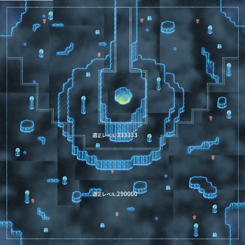 『インフレRPG』全体マップと適正レベル【ノーマルモードでマップ繋ぎ合わせ】はるのブログ